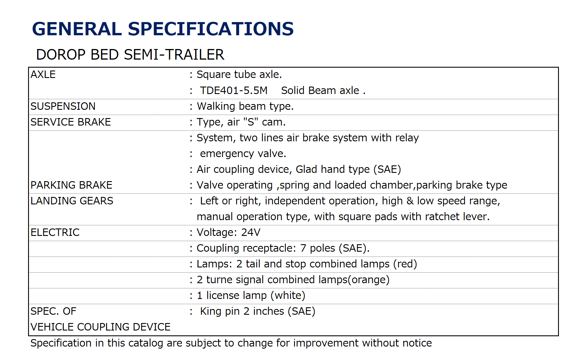 TDE(Drop bed semi-trailer) | TOHO CAR CORPORATE
